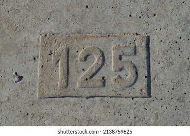 Numbers One Two Five Pressed Into Stock Photo 2138759625 | Shutterstock