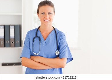 Smiling Nurse Posing While Standing Stock Photo 81722242 | Shutterstock