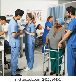 Busy Hospital Ward Asian Malaysian Nurses AI-generated image 2525362823 ...