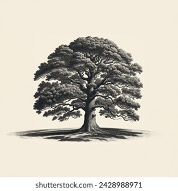 Giant Redwood Tree Linear Drawing Must AI-generated image 2323164613 ...