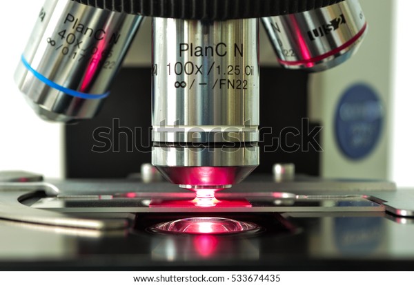 Objective Lens Microscope Closeup Objective Lens Stock Photo (Edit Now ...