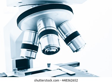 Objective Lens Microscope Isolated On White Stock Photo 448362652 ...