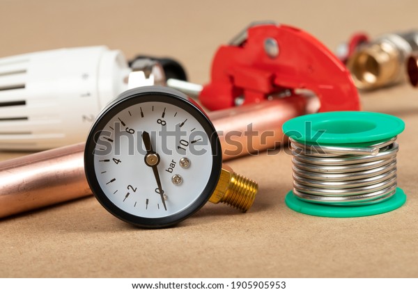 Objects Home Heating System Brass Valve Stock Photo 1905905953 ...