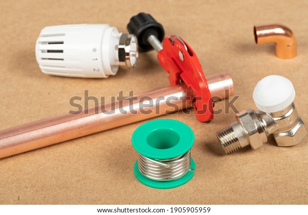 Objects Home Heating System Brass Valve Stock Photo 1905905959 ...