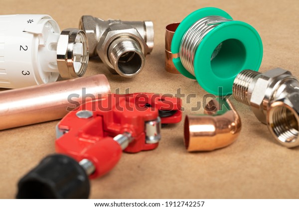 Objects Home Heating System Brass Valve Stock Photo 1912742257 ...