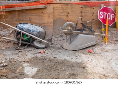 Off Construction Work Stop Sign Post Stock Photo 1809007627 | Shutterstock