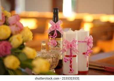 Offering Religious Offering Bread Wine Stock Photo 2155315531 ...