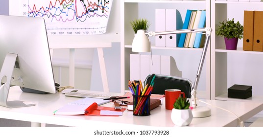 Office Desk Stack Computer Paper Reports Stock Photo 1037793928 ...