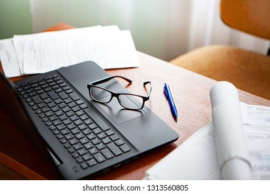 Office Desk Stack Computer Paper Reports Stock Photo 1313560805 ...