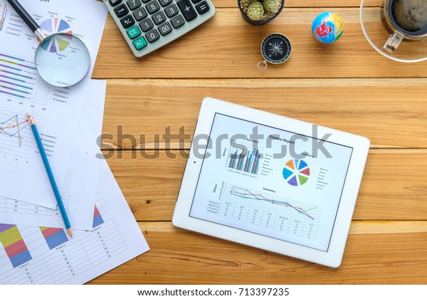 Office Desk Table Chart Graph On Stock Photo 713397235 | Shutterstock
