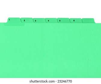 Office Folder Numbered Tabs Isolated On Stock Photo 23246770 | Shutterstock