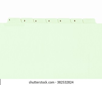 Office Folder Numbered Tabs Isolated On Stock Photo 382532824 ...