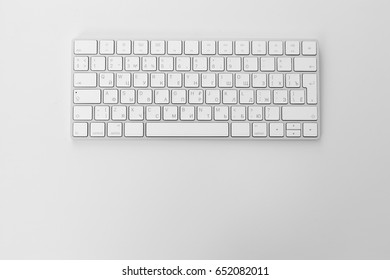 Minimal Abstract Technology Concept White Keyboard Stock Illustration ...