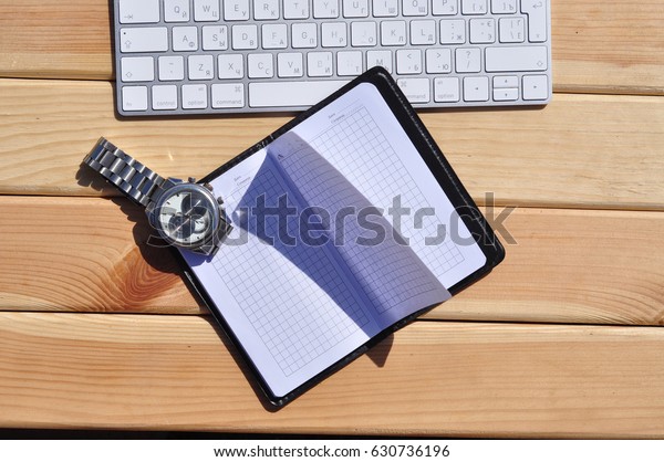 Office Table Top View Stock Photo 630736196 | Shutterstock