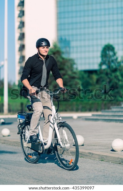 Office Worker Using Ebike Modern City Stock Photo 435399097 | Shutterstock