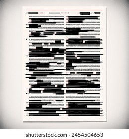 Generate Top Secret Paper Document Redacted AI-generated image ...