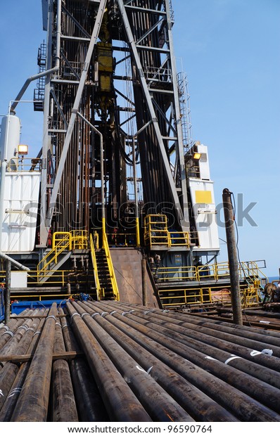 Offshore Drilling Rig Jack Casing Laying Stock Photo 96590764 ...