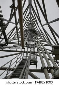 Offshore Flare Tower Structure During Construction Stock Photo ...