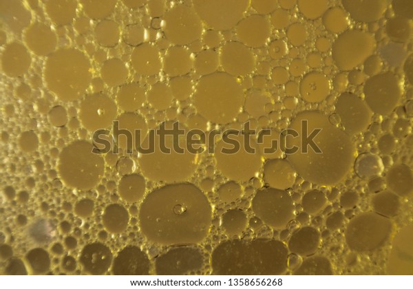 Oily Liquid Texture Bubbles Under Microscope Stock Photo 1358656268 ...