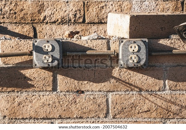 Old Aged Electrical Outlets On Exterior Stock Photo 2007504632 ...