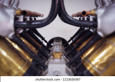 Old Aviation Engine Vtype Close Stock Photo 1113636587 | Shutterstock