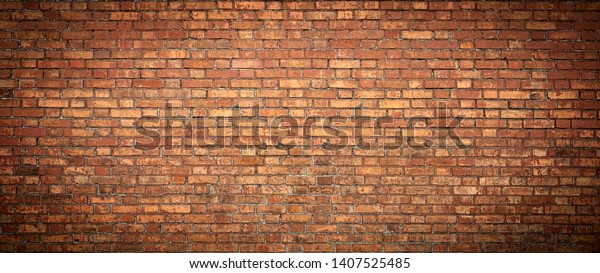 Old Brick Wall Panoramic View Grunge Stock Photo (Edit Now) 1407525485
