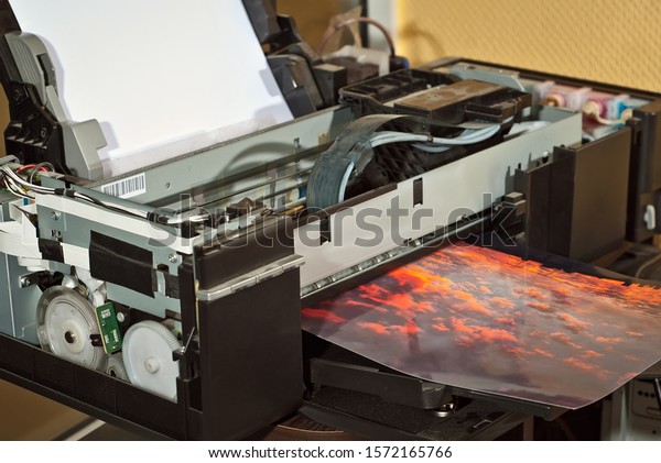 Old Broken Printer Workshop Concept Cleaning Stock Photo (Edit Now ...