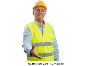 Portrait Old Builder Man Crossed Arms Stock Photo 1609088491 | Shutterstock