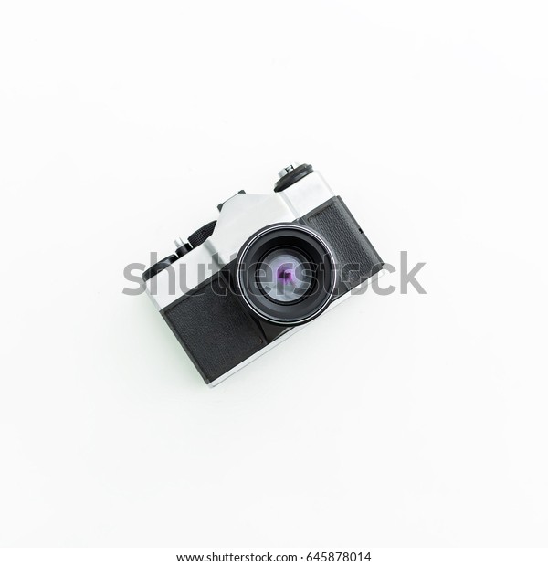 Old Camera Flat Lay Top View Stock Photo (Edit Now) 645878014