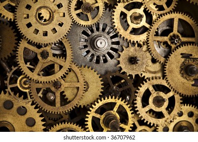 Top View Cooper Gear Mechanism Vintage Stock Photo (Edit Now) 1926126182