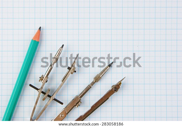 Old Drawing Tools On Graph Paper Stock Photo 283058186 | Shutterstock