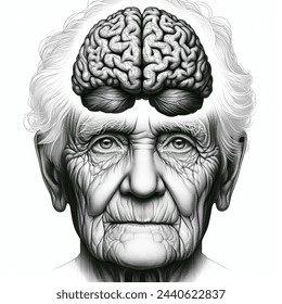 Generate Me Old Lady Her Brain AI-generated image 2480986649 | Shutterstock