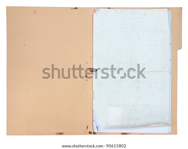 Old Folder On White Background Stock Photo 90615802 | Shutterstock