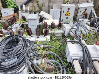 102 Abandoned electrical box with transformer Images, Stock Photos ...