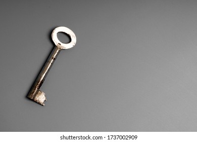 Old Key On Gray Surface Top Stock Photo 1737002909 | Shutterstock