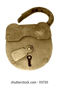 Old Lock Isolated Stock Photo 93735 | Shutterstock
