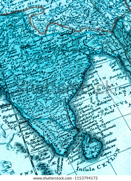 Old Map India Stock Photo 1153794172 | Shutterstock