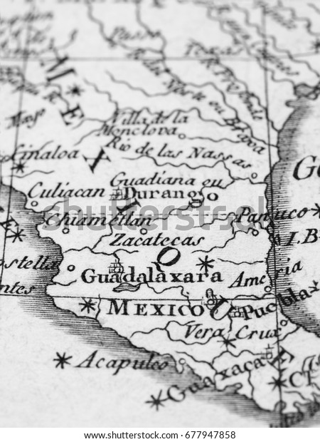 Old Map Mexico Stock Photo 677947858 | Shutterstock