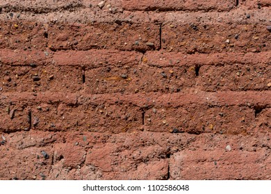 Clay Earthen Wall Texture Background Red Stock Photo 373518088 ...