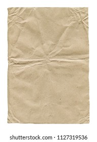 Old Paper Rectangle Format Brown Crumpled Stock Photo 1127319536 ...