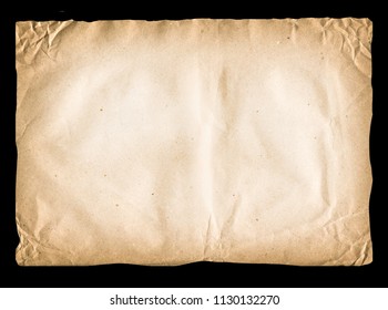 Old Paper Rectangle Format Brown Crumpled Stock Photo 1130132270 ...