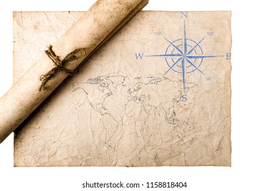 Old Paper Texture Compass Map库存照片1158818404 | Shutterstock