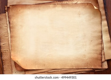 Old Paper Texture On Wooden Background Stock Photo (Edit Now) 758311840