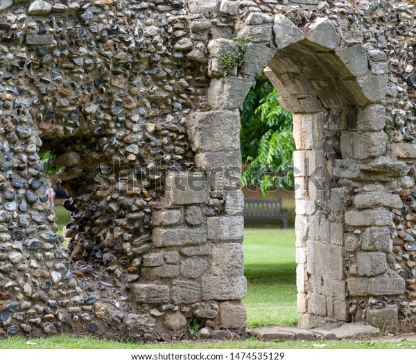 Old Rustic Stonework Giving Artistic View Stock Photo 1474535129 ...