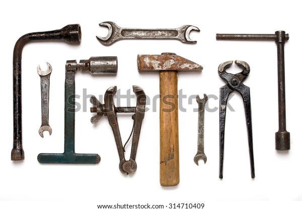 Old Rusty Mechanic Tools Isolated On Stock Photo 314710409 | Shutterstock