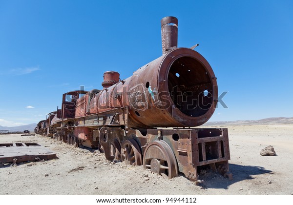 Old Steam Engine Wreck Stock Photo (Edit Now) 94944112
