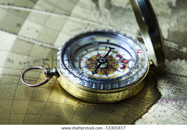 Old Style Compass Stock Photo (Edit Now) 53301817