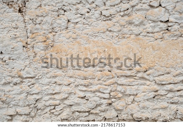 Old Traditional Limewashed Stone Wall White Stock Photo 2178617153 ...