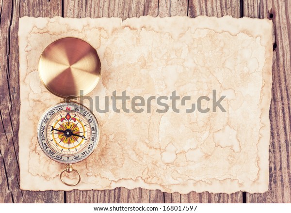Old Treasure Map Compass Stock Photo 168017597 | Shutterstock