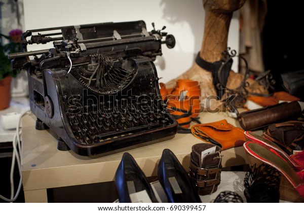 Old Typewriter Interior Stock Photo (Edit Now) 690399457